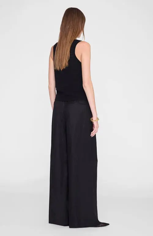 ANINE BING Lou Linen Blend Trouser