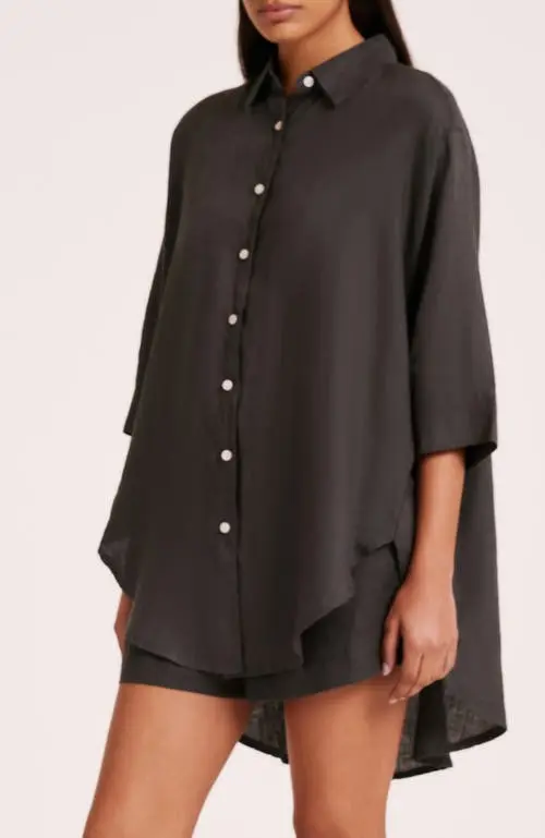 Nude Lucy Lounge Linen Longline Shirt