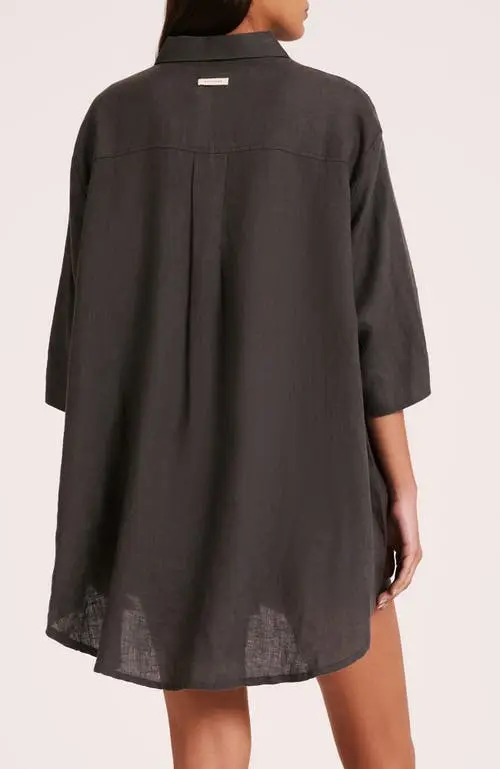 Nude Lucy Lounge Linen Longline Shirt