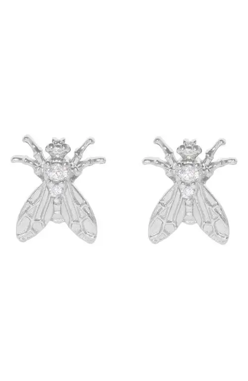 GIRLS CREW Shoo Fly Stud Earrings - Silver