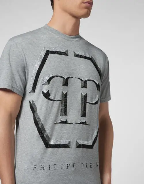 Philipp Plein T-shirt Round Neck Ss Comfort - Grey