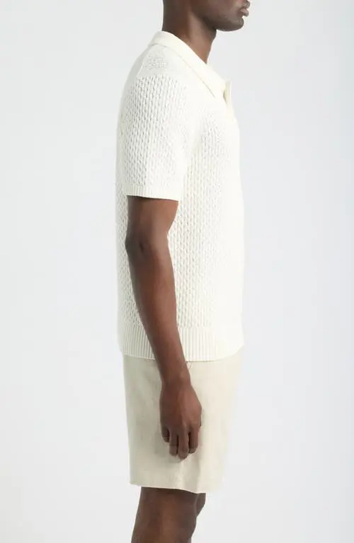 CHE Santino Textured Cotton Polo Sweater