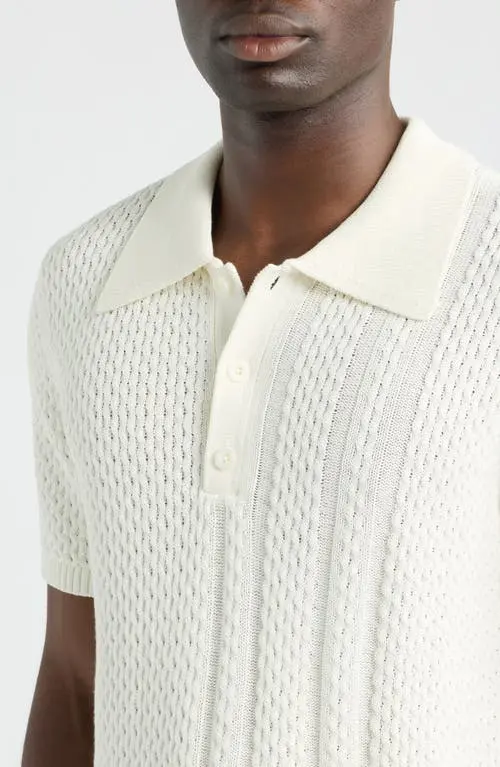 CHE Santino Textured Cotton Polo Sweater