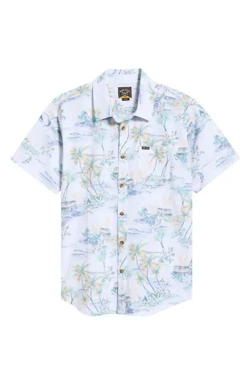DARK SEAS Eldora Tropical Print Short Sleeve Performance Button-up Shirt