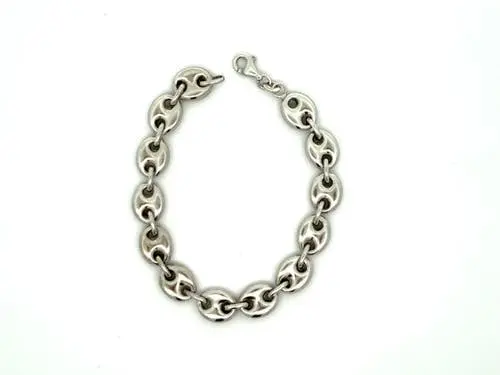 ANCONA JEWELRY Tone Puffed Anchor Link Bracelet, 7-inch