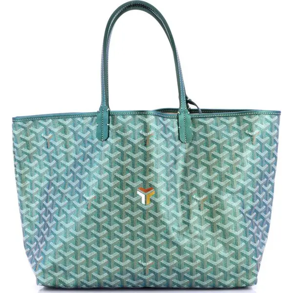 Goyard Saint Louis Tote Iridescent Coated Canvas Pm - Green