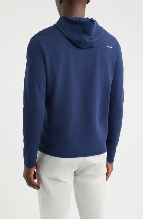 Johnnie-o Stretch Cotton Blend Pebble Hoodie - Navy