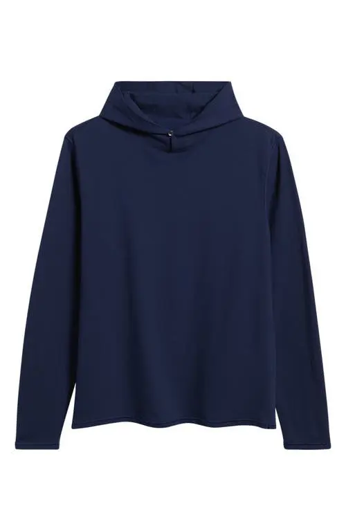 Johnnie-o Stretch Cotton Blend Pebble Hoodie - Navy