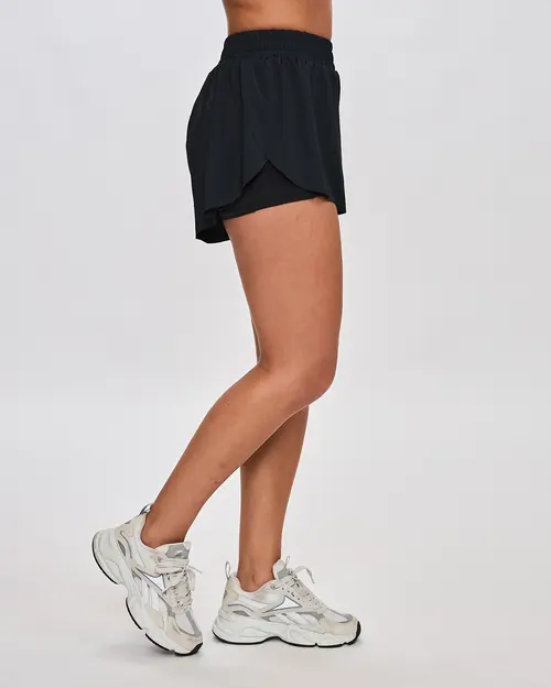 REBODY Silkiflex Flowy High Rise Short - Black