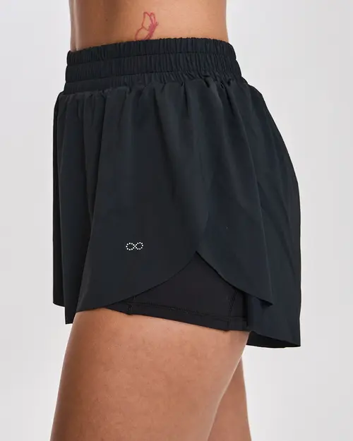 REBODY Silkiflex Flowy High Rise Short - Black