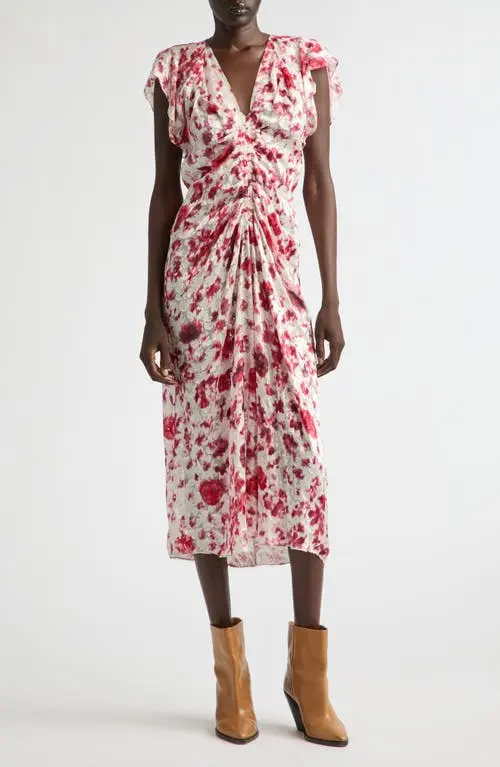Isabel Marant Étoile Lyndsay Floral Burnout Devoré Georgette Midi Dress