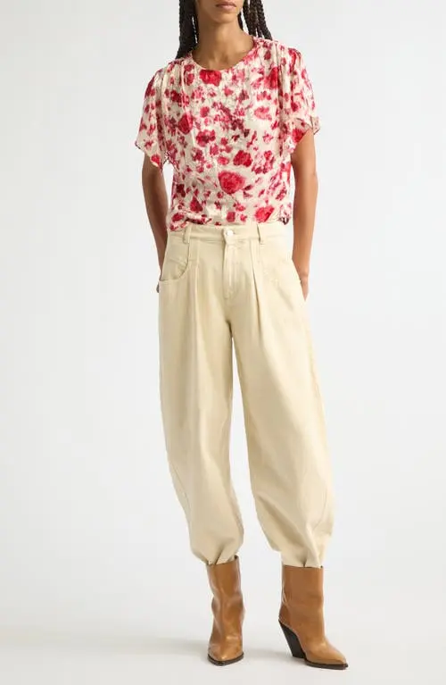 Isabel Marant Étoile Hervane Floral Burnout Devoré Georgette Top