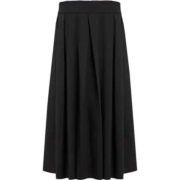 EXQUISE Jakayla Pleated Midi Skirt - Black