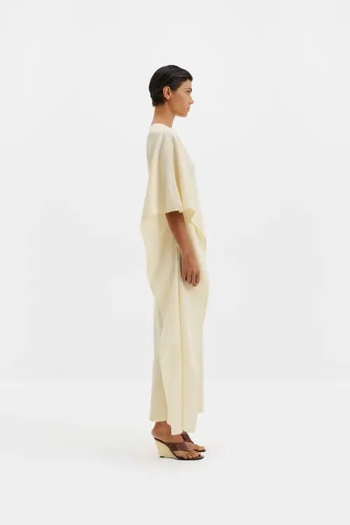 MALINA Janna Knitted V-neck Maxi Kaftan