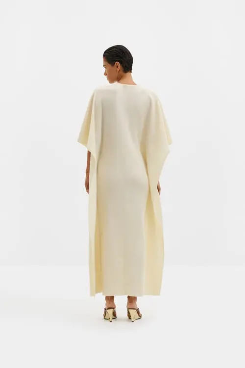 MALINA Janna Knitted V-neck Maxi Kaftan