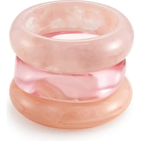 LUV AJ Formentera Bangle Set - Pink