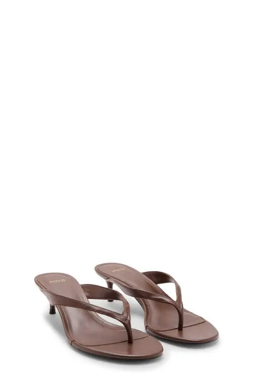Mango Kitten Heel Thong Sandal