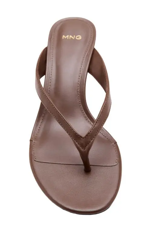 Mango Kitten Heel Thong Sandal