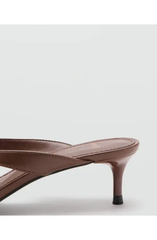 Mango Kitten Heel Thong Sandal