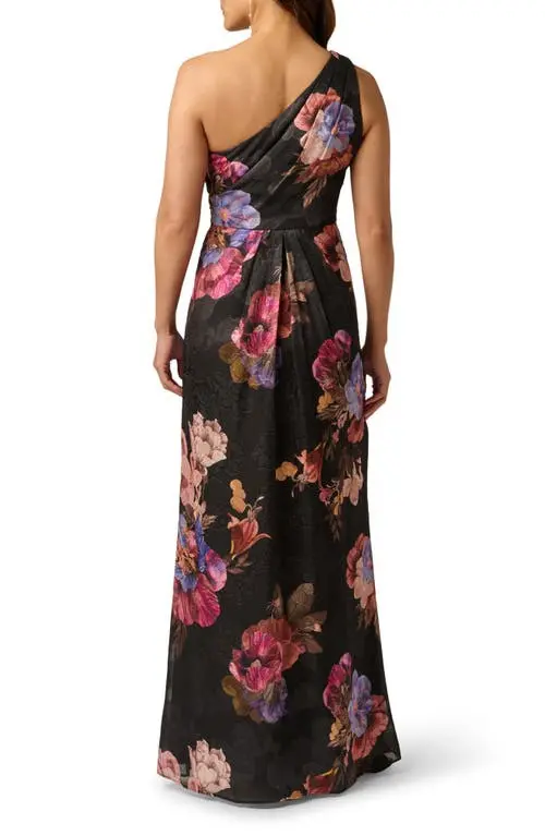 Adrianna Papell One-shoulder Chiffon Gown