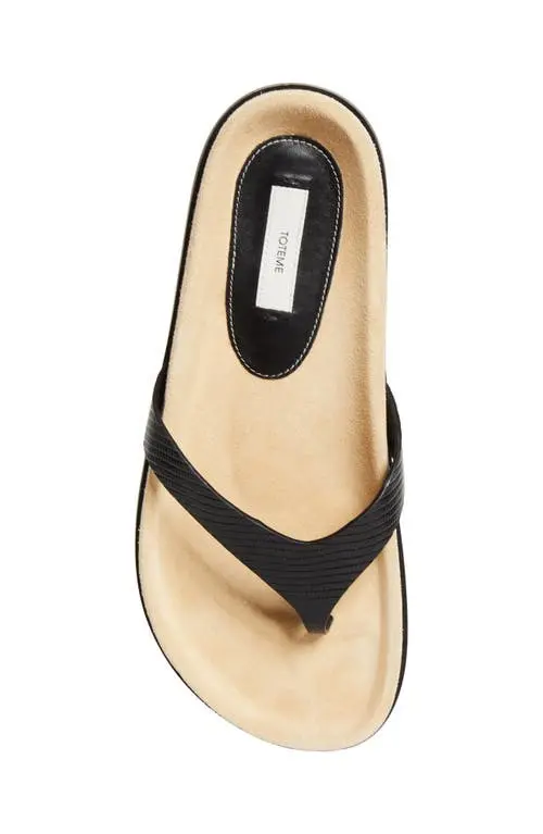 TOTEME Lizard Embossed Flip Flop
