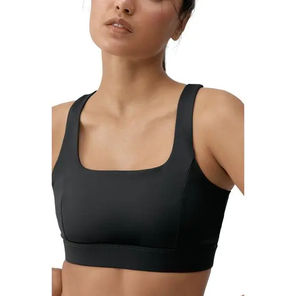 BORN LIVING YOGA Padma 2.0 High-support Performance Sports Top - Black