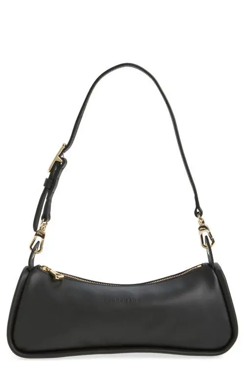 Longchamp Roseau Leather Shoulder Bag - Black