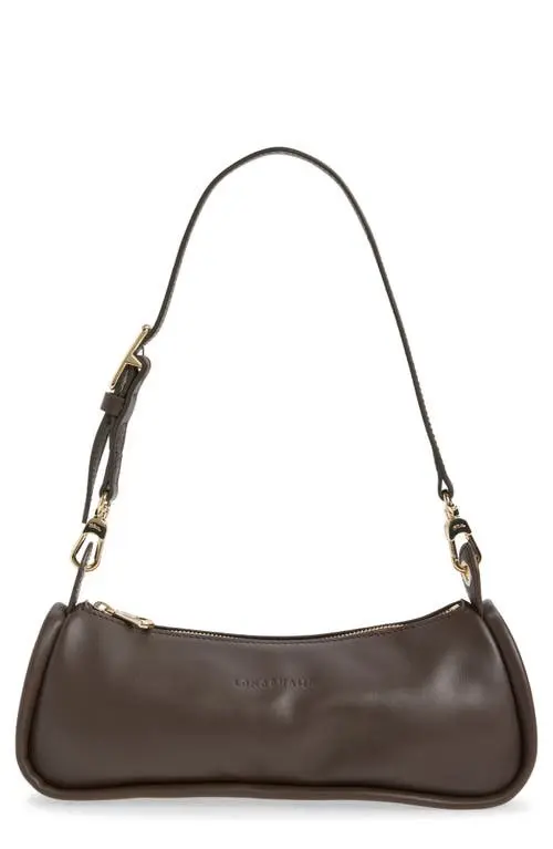 Longchamp Roseau Leather Shoulder Bag - Mocha