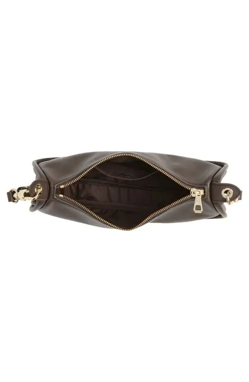 Longchamp Roseau Leather Shoulder Bag - Mocha
