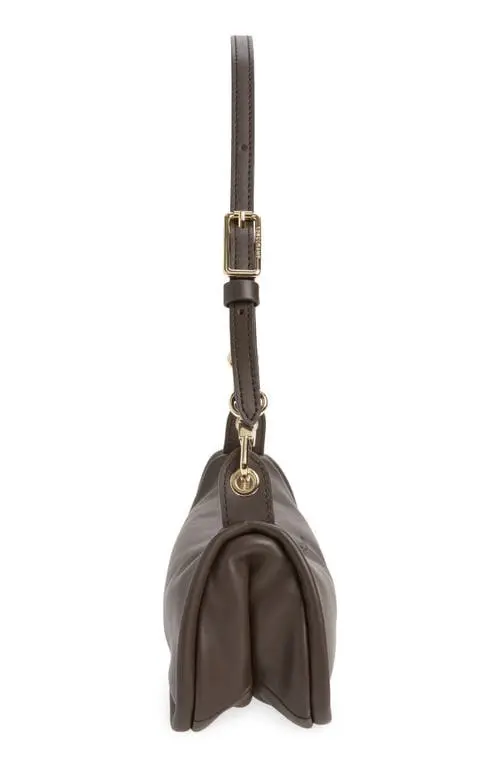 Longchamp Roseau Leather Shoulder Bag - Mocha