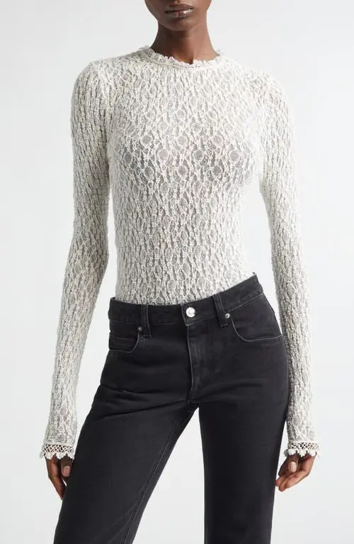 Isabel Marant Étoile Brany Stretch Lace Top - White