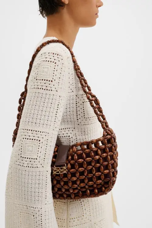 MALINA Elvina Wood Pearl Bag