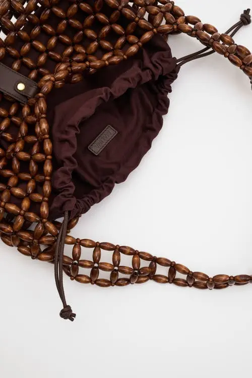 MALINA Elvina Wood Pearl Bag