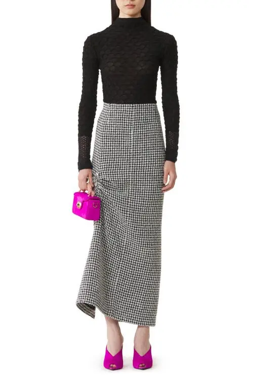 LANVIN High-neck Top In Wool And Mohair - Black