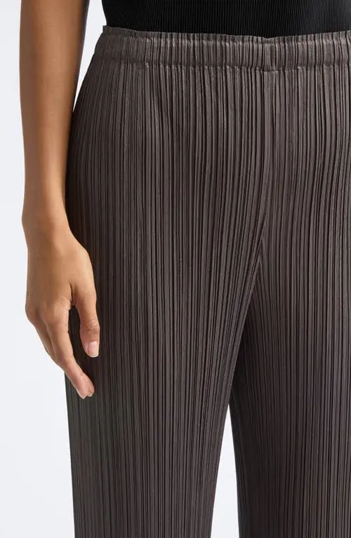 Issey Miyake Pleated Straight Leg Trousers
