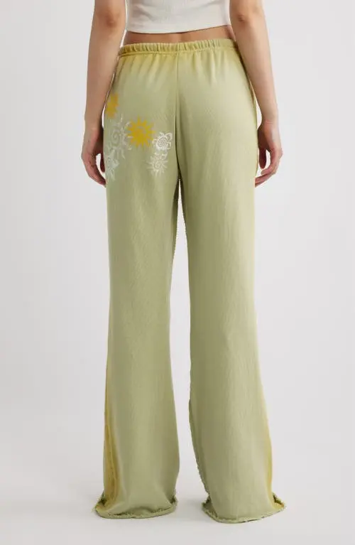 JADED LONDON Appliqué Bootcut Cotton Joggers