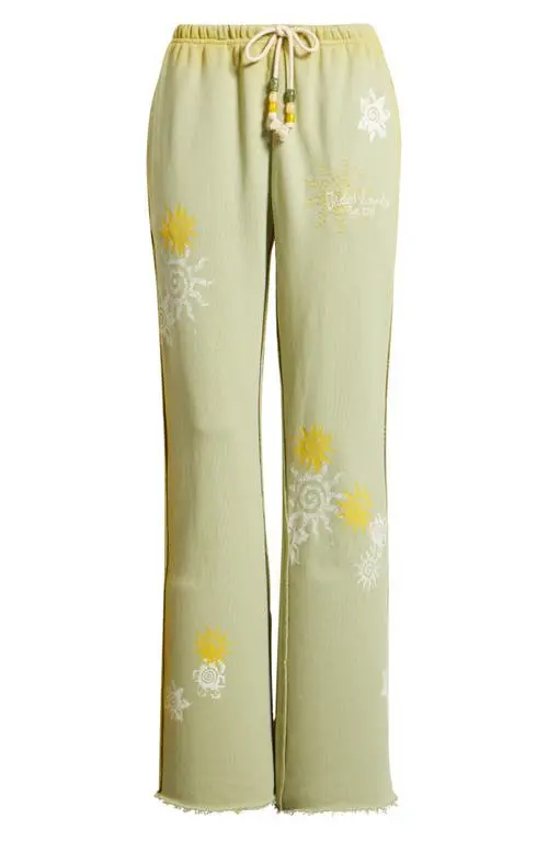 JADED LONDON Appliqué Bootcut Cotton Joggers
