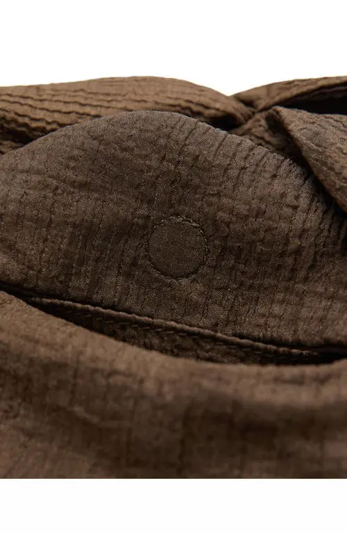Mango Heidi Knotted Top Handle Bag - Coffee