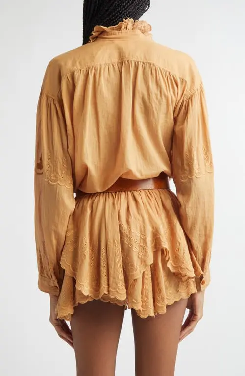 Isabel Marant Étoile Leota Ruffle Cotton Top