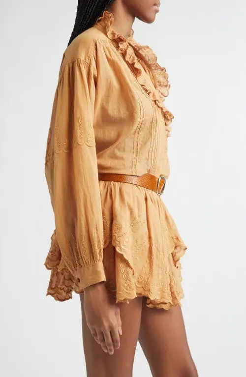 Isabel Marant Étoile Leota Ruffle Cotton Top