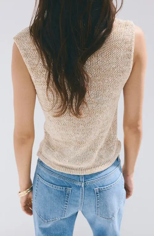 Mango Cotton Blend Sweater Vest