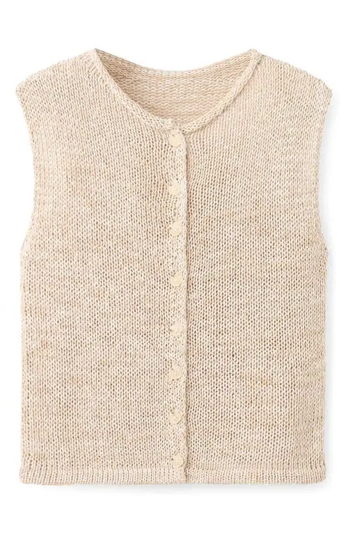 Mango Cotton Blend Sweater Vest