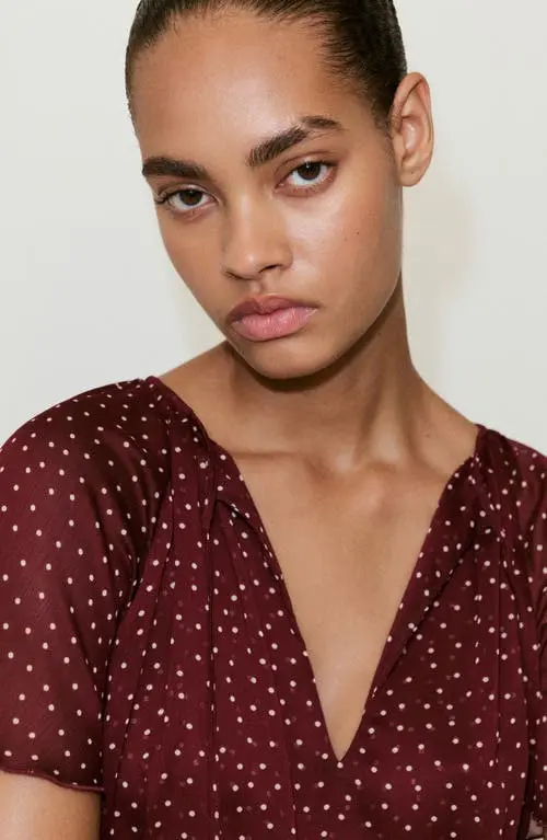 Mango Polka Dot Woven Shirt