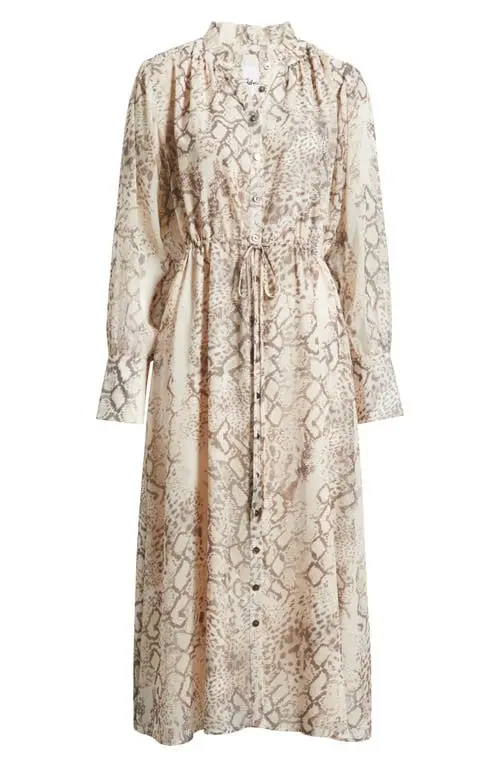 Sam Edelman Snake Printed Midi Shirtdress
