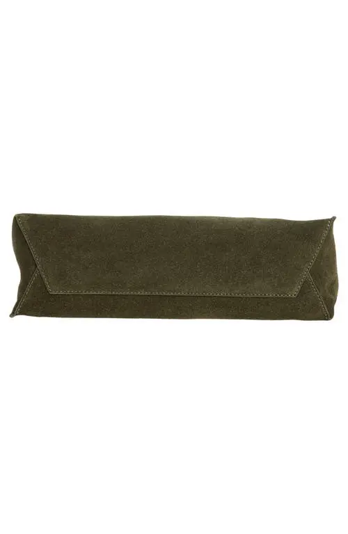 Marni Museo Pochette Suede Hobo Bag - Olive