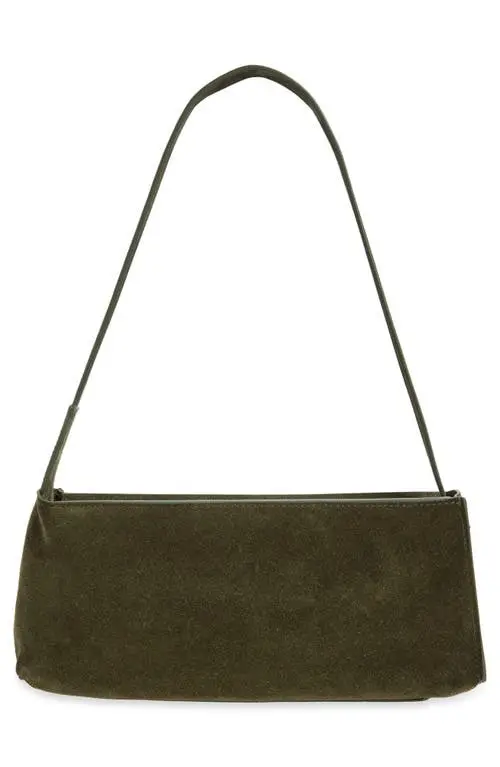 Marni Museo Pochette Suede Hobo Bag - Olive