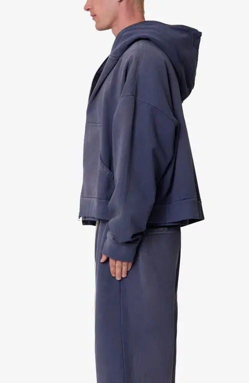 Mnml Oversized Cotton Zip-up Hoodie