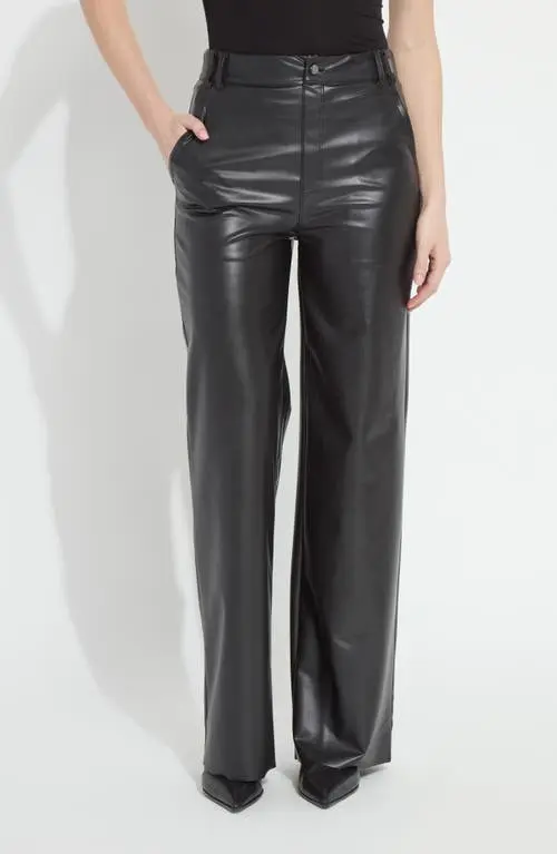 Lyssé Ada Faux Leather Wide Leg Pants - Black