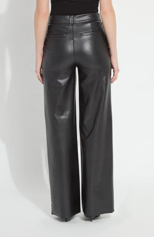 Lyssé Ada Faux Leather Wide Leg Pants - Black