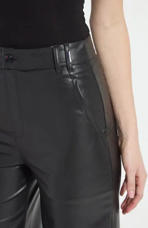 Lyssé Ada Faux Leather Wide Leg Pants - Black